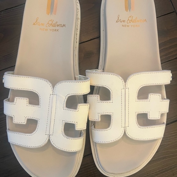 Sam Edelman | Shoes | Sam Edelman White Slide Sandals | Poshmark